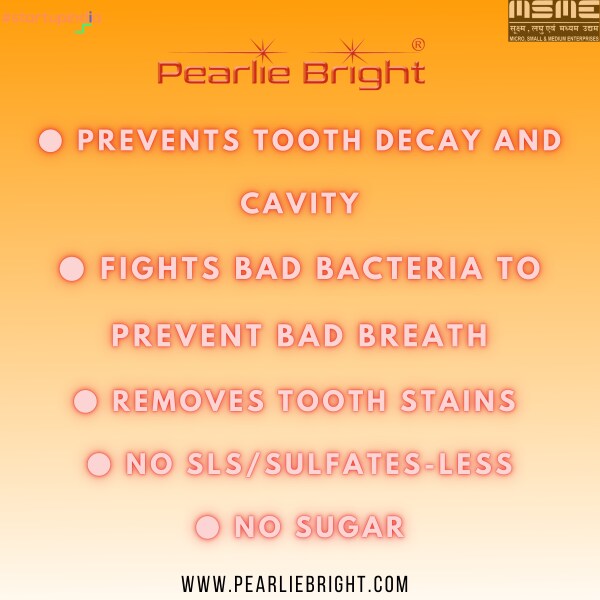 Pearlie Bright Anti cavity SUGAR Free Toothpaste-110g (Pack of 6) for ...