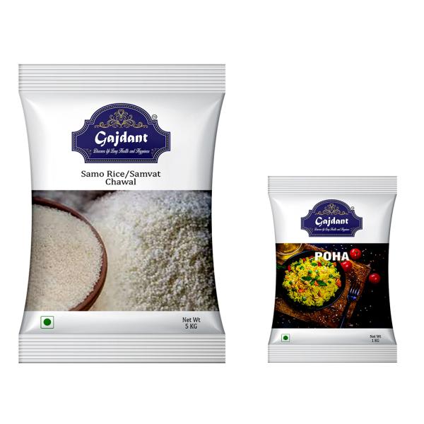 Gajdant Sama Rice (5Kg) + (1Kg) Poha (Free) - JioMart
