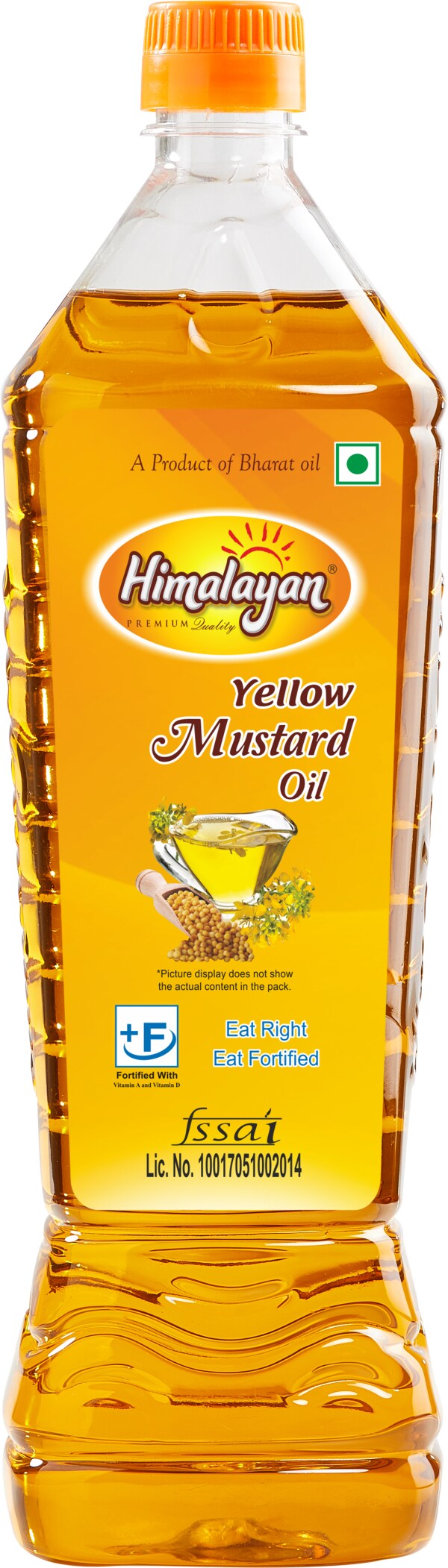 Himalayan Yellow Mustard Oil 1L Bottle Fortified with Vitamin A & D ...