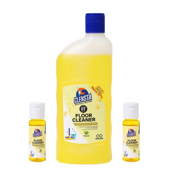 Clensta Bathroom Care Combo | Floor Cleaner (Total 1500ml) & Toilet ...