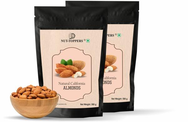 Nut Toppers Natural California Almonds, 1kg (500g x 2) - JioMart
