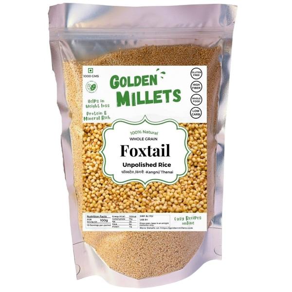 GOLDEN MILLETS Foxtail Millet 500g Unpolished Rice |100% Gluten Free ...