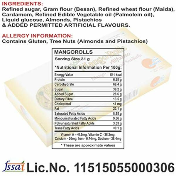 Bhagats Heera Sweets Son Roll with Almonds and Pistachio Garnished ...