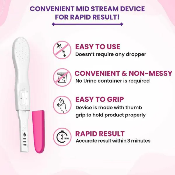 Prega News Advance, HCG Home Pregnancy Test, Midstream Urine Test Kit ...