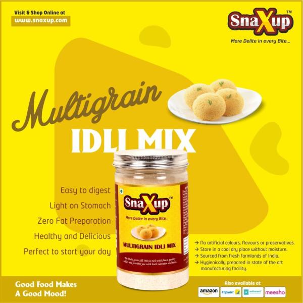 SnaXup Multigrain INSTANT Idli Mix | Ready to cook | Healthy ...