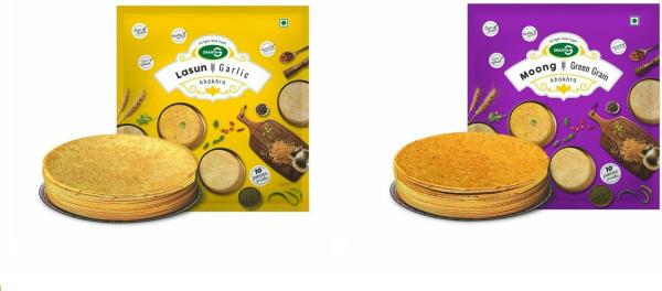 Shanta-G Lasun + Moong Khakhra | Indian Snacks | Ready to eat snacks ...