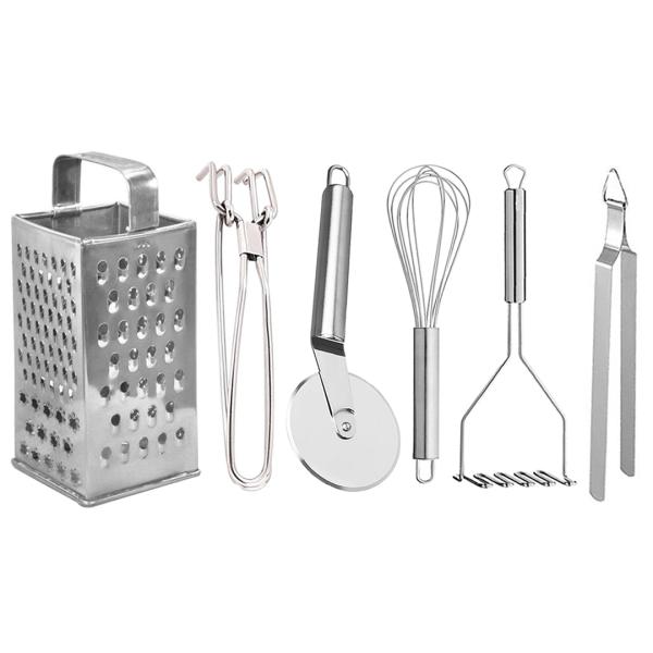 DreamBasket Grater & Pakkad & Pizza Cutter & Egg Whisk & Roti Chimta ...