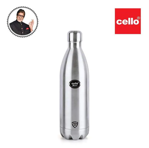 Cello Swift Stainless Steel Flask, Double walled, 1000 ml, Silver - JioMart