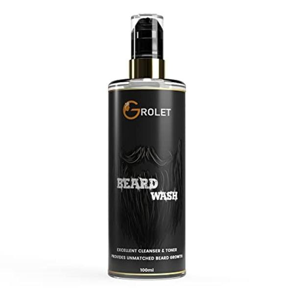 Grolet Herbal Beard Growth Oil and Beard Wash Combo for Moisturizing (Pack of 2) - JioMart