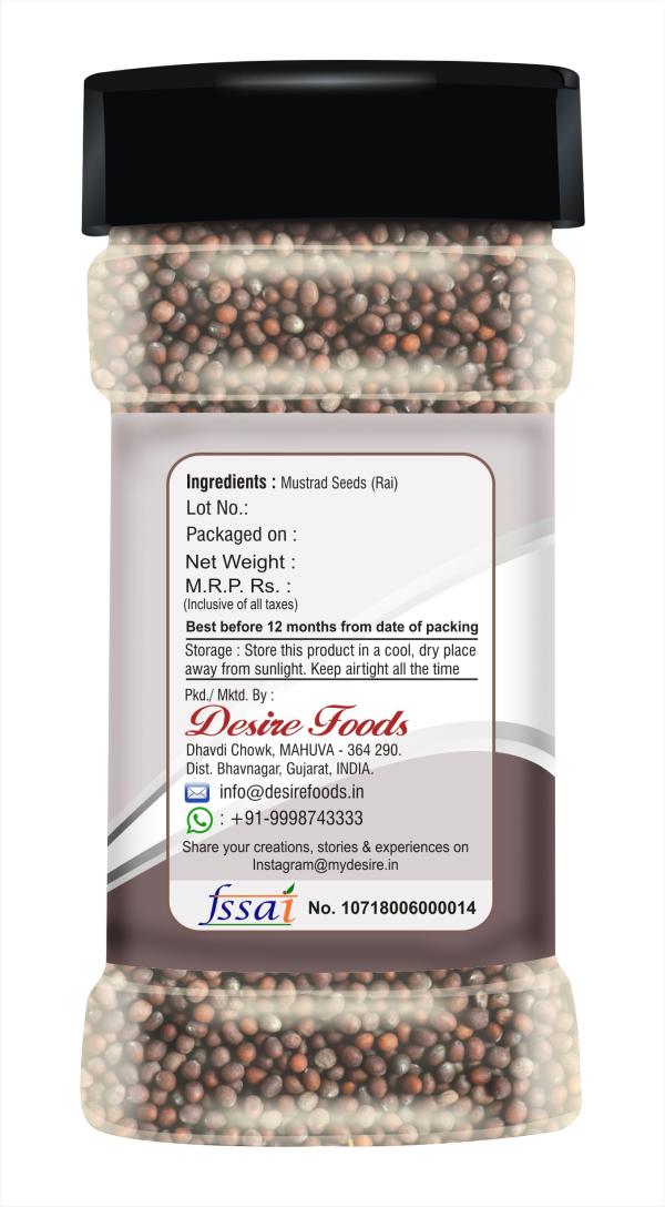 Desire Mustard Seeds 500 Gram [Sarso, Whole Rai, Whole Mustard Black ...