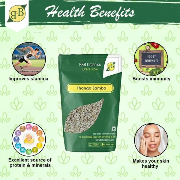 B&B Organics Thanga Samba Rice | Traditional Rice Variety (1 kg) - JioMart