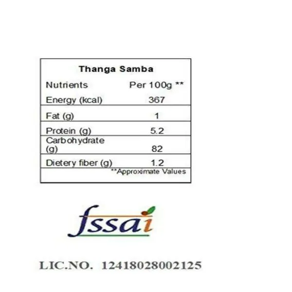 B&B Organics Thanga Samba Rice | Traditional Rice Variety (1 kg) - JioMart