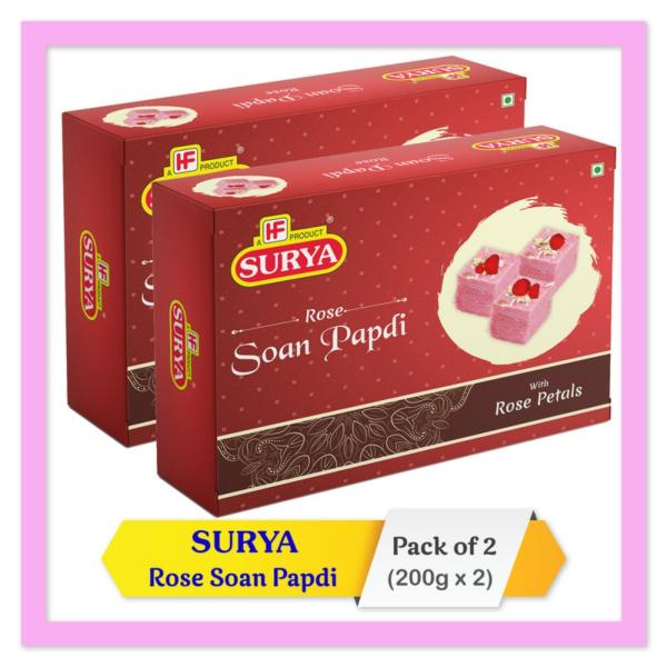 Surya Rose Soan Papdi, with real rose petals (rose, 200g) - JioMart