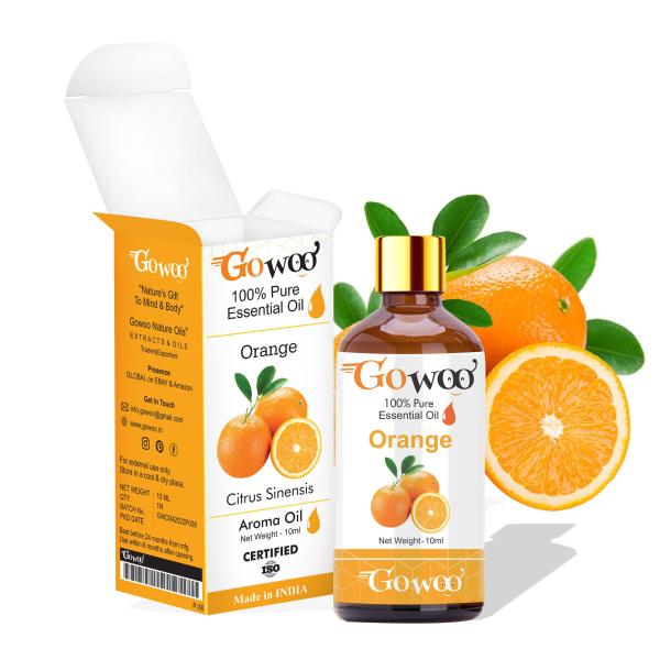 GOWOO Cold pressed Orange Essential Oil 100% Undiluted Pure and Virgin ...