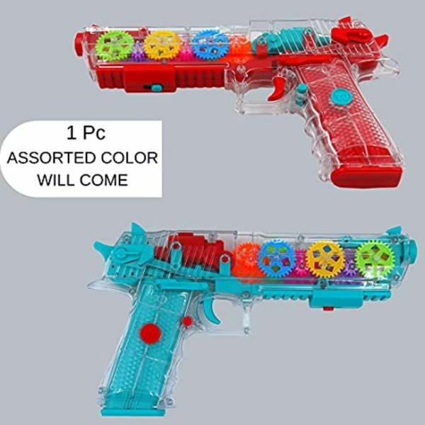NAXUE Plastic Transparent Glow Gun with Colorful Light and Sound Toy ...