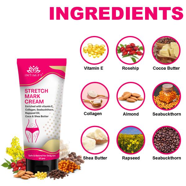 Intimify Stretch Mark Cream for Stretch Mark Removal, pregnency stretch ...