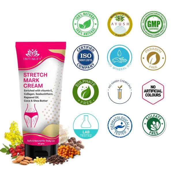 Intimify Stretch Mark Cream for Stretch Mark Removal, pregnency stretch ...