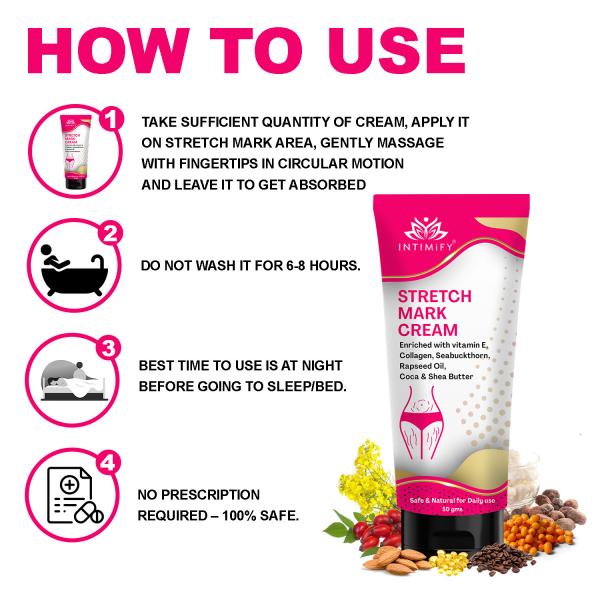 Intimify Stretch Mark Cream for Stretch Mark Removal, pregnency stretch ...