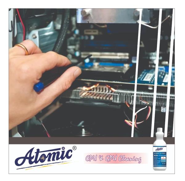 Atomic Rubbing Alcohol 1 Litre Bottle, IPA Iso-Propyl Alcohol Pure 99.9 ...