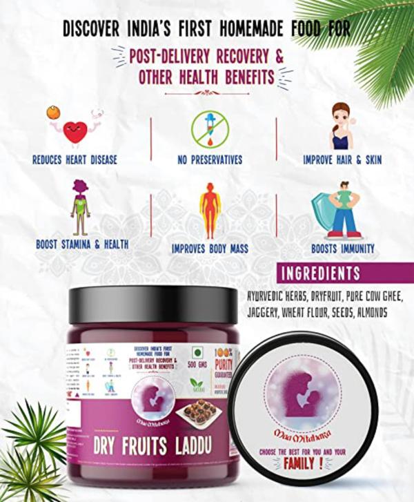 Maa Mitahara Natural Dry Fruits Laddu 500gms - JioMart