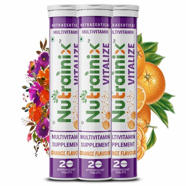 Nutrainix Vitalize Multivitamin Supplement Orange Flavour 20 ...