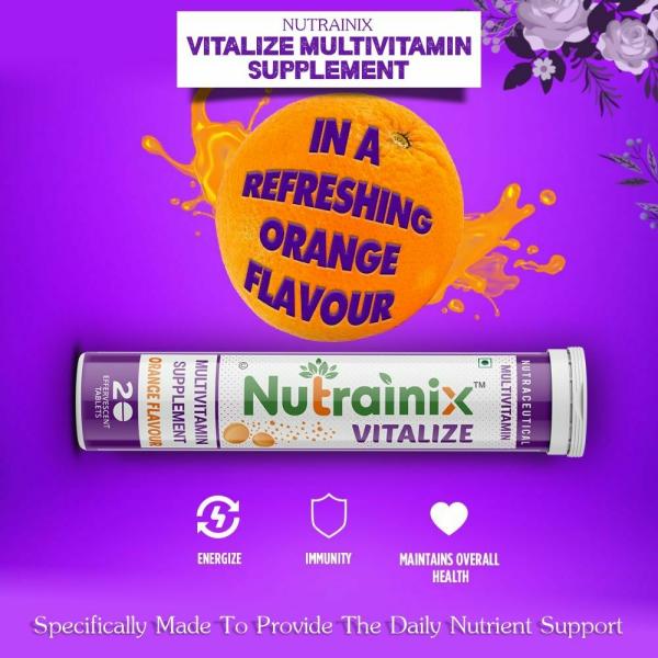 Nutrainix Vitalize Multivitamin Supplement Orange Flavour 20 ...