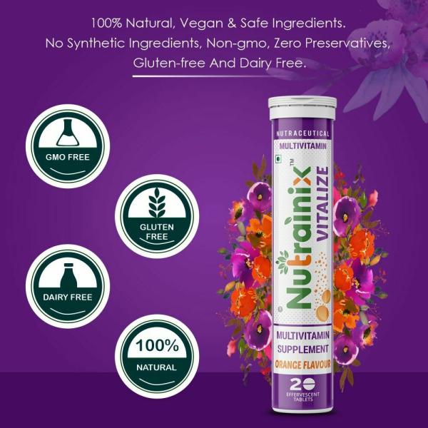 Nutrainix Vitalize Multivitamin Supplement Orange Flavour 20 ...