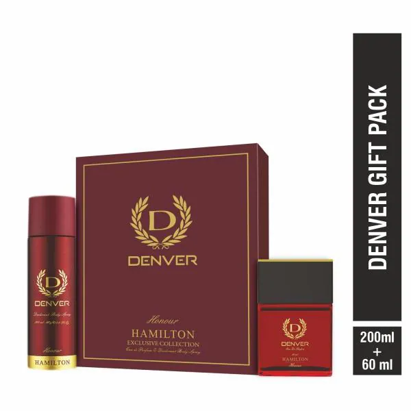 DENVER Honour Gift Set Combo 200 ml Deodorant + 60 ml Perfume Deodorant ...