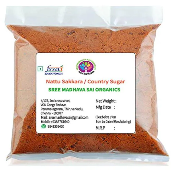 Sree Madhava Sai Organic Naatu Sakkarai |Jaggery Powder | Country Brown ...