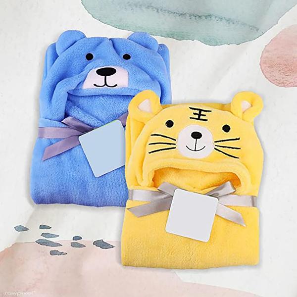 MY NEWBORN Combo of 2 Hooded Bath Towel for 0 to 12Months | Maternity ...