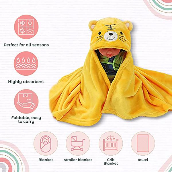 MY NEWBORN Combo of 2 Hooded Bath Towel for 0 to 12Months | Maternity ...