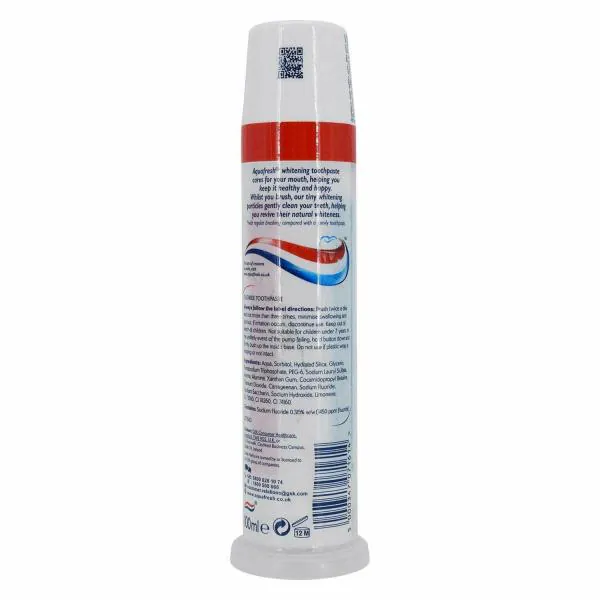 Aquafresh Whitening Toothpaste Pump, 100ml - JioMart