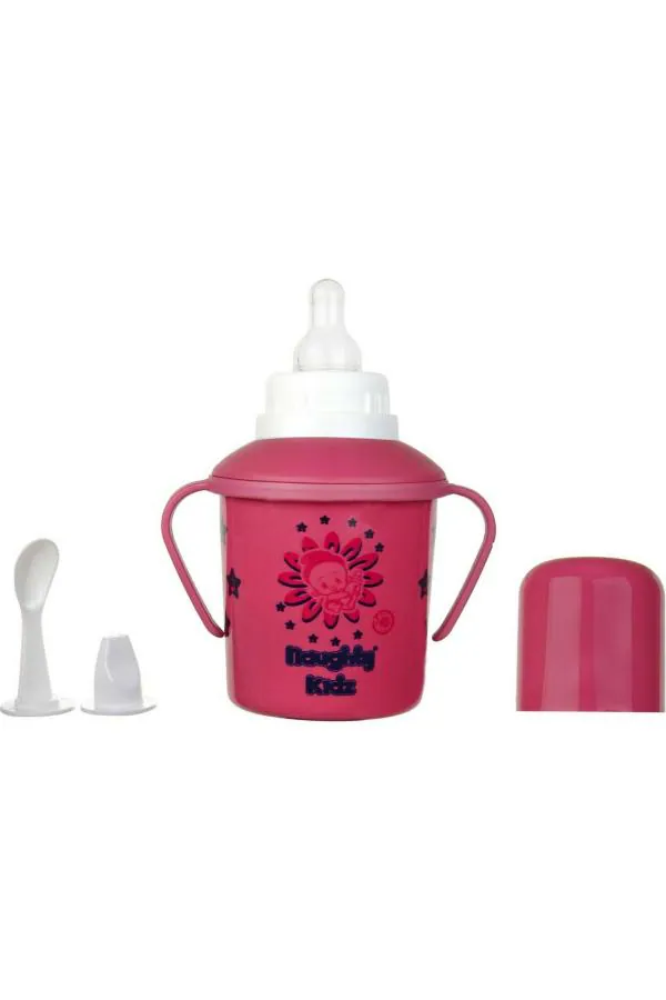 Naughty Kidz Pink Sipper with Soft Nipple - JioMart
