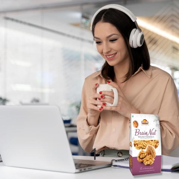 20-20 Dry Fruits Brain Nut Walnut Kernels Halves, 250G - JioMart