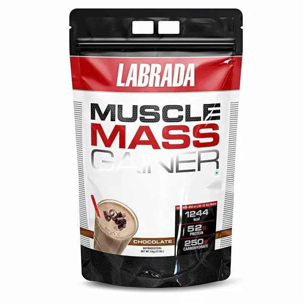 Labrada Nutrition Chocolate Muscle Mass Gainer Protein Powder 5 kg ...
