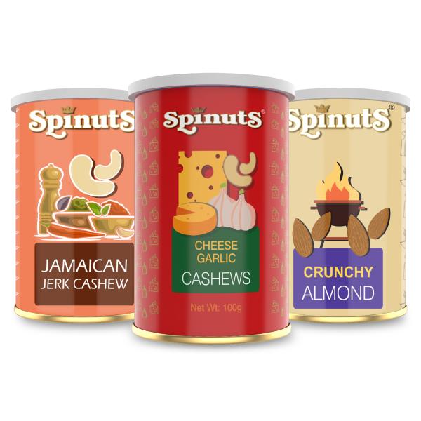 Jamaican Jerk Cashews - Cheese Garlic Cashews - Crunchy Almonds - ( 300 ...