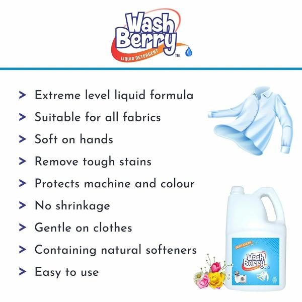 Washberry Top Load Front Load And Bucket Wash Liquid Detergent For All ...
