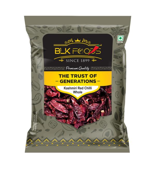 BLK Foods Daily Kashmiri Red Chilli Whole (Kashmiri Lal Mirch Sabut ...
