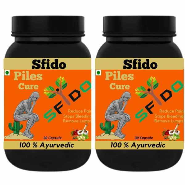 Sfido, Piles Cure, Pain Relief, Stop Piles, Stop Bleeding, 30 capsules ...