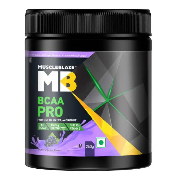 MuscleBlaze BCAA Pro, Powerful Intra Workout, with 7g Vegan BCAAs ...