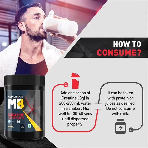 MuscleBlaze Creatine Monohydrate, Labdoor USA Certified Creatine ...