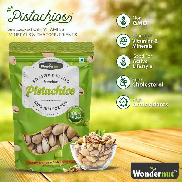 Wondernut Healthy Premium Pistachios 1kg (500gm Pack of 2) - JioMart