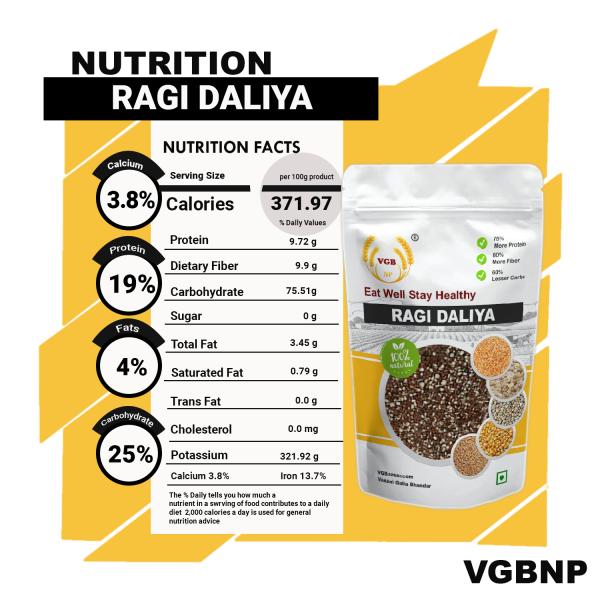 VGBNP 100% Natural & Original Finger millet Porridge (Ragi Daliya) Pure ...