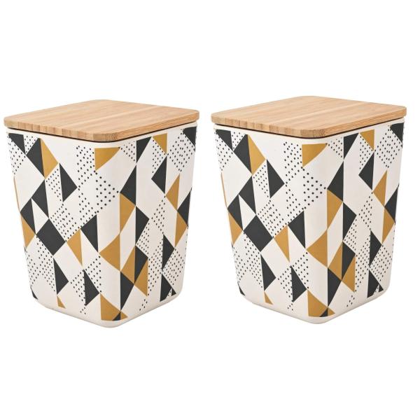 Earthism Eco-Friendly Bamboo Fibre Canister / Storage Container Air ...