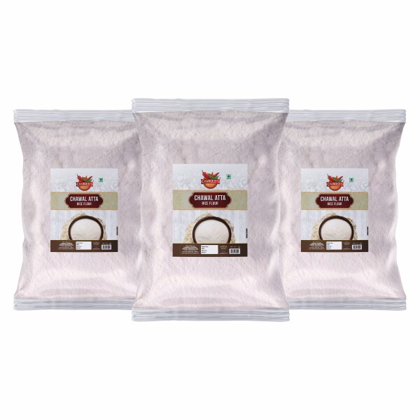 Organic Glutinous Rice Flour|A++White Rice Powder|Chawal Bhat Atta-720g(240g*3Pkt) - JioMart