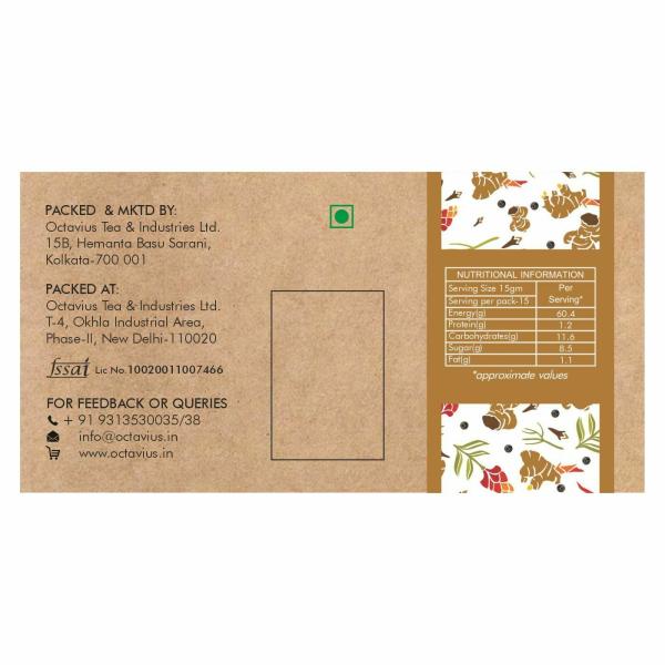 Octavius Ginger Ready Tea Instant Tea Premix - 15 Sachets - JioMart