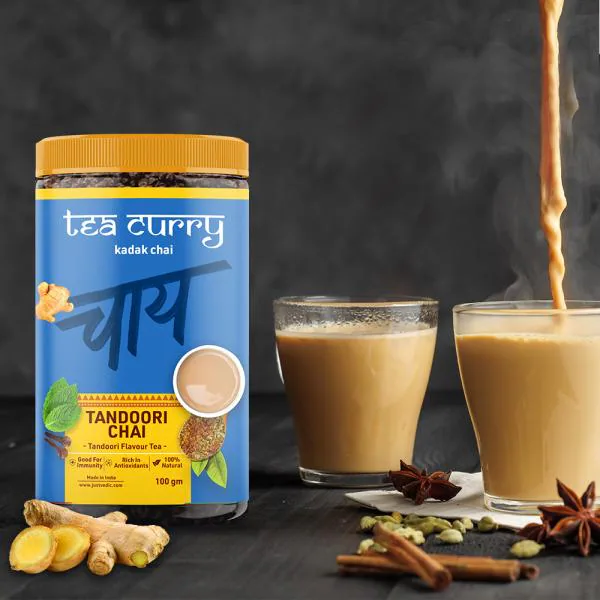 TEACURRY Tandoori Chai (100 gms) - Tandoori Tea for Heart, Digestion ...