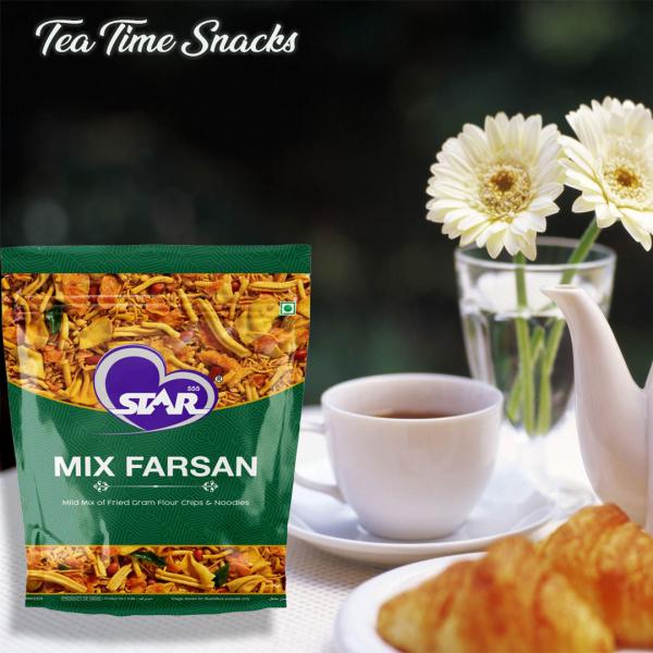 STAR 555 Mix Farsan | Mid Mix of Fried Gram Flour Chips & Noodles - 900 GM ( Pack of 1 ) - JioMart