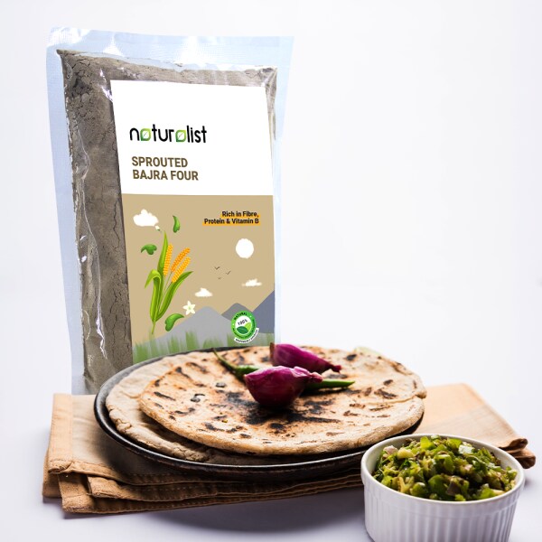 Naturalist 500 gm Sprouted Bajra Flour Chemical Free Fibre, Protein and ...