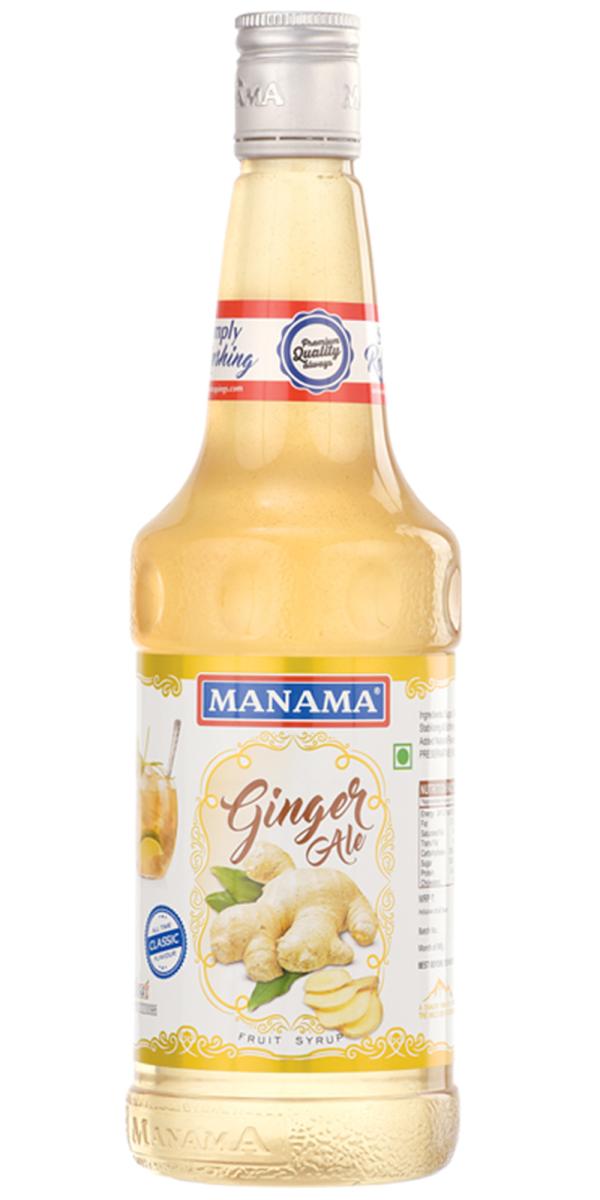 Manama Ginger Ale Fruit Syrup, Mixer for Mocktails and Cocktails (750ML ...